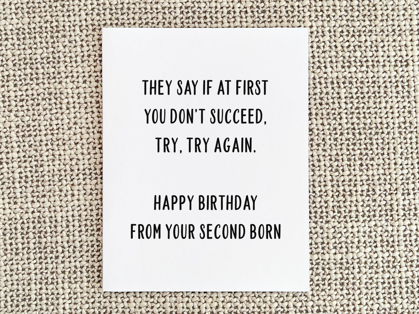 Middle Child Birthday Card | Funny Birthday Cards – Nine Two Design