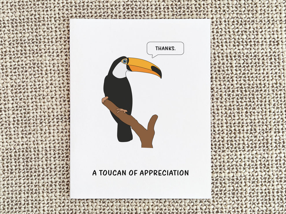 Toucan Thank You Card | Funny Thank You Cards – Nine Two Design