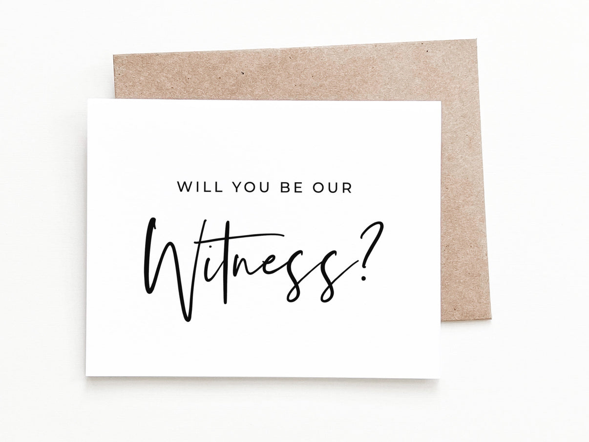 Witness Proposal Wedding Card | Wedding Greeting Cards – Nine Two Design