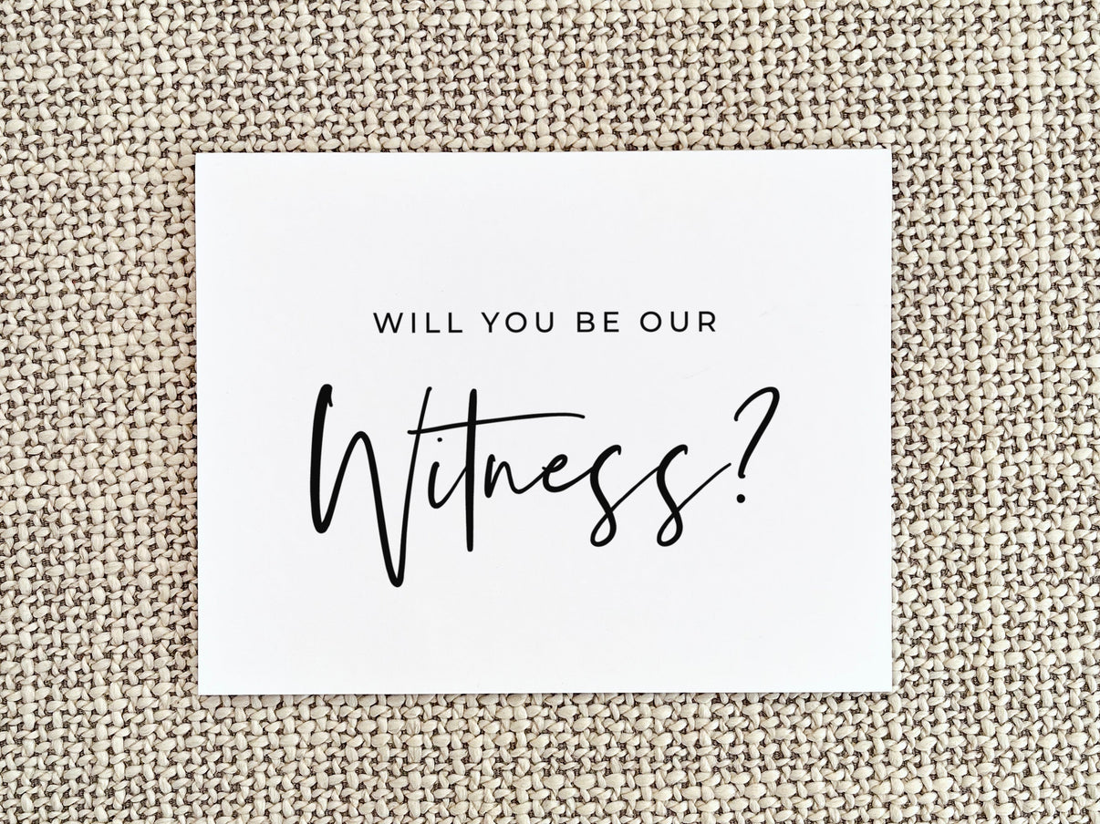 Witness Proposal Wedding Card | Wedding Greeting Cards – Nine Two Design