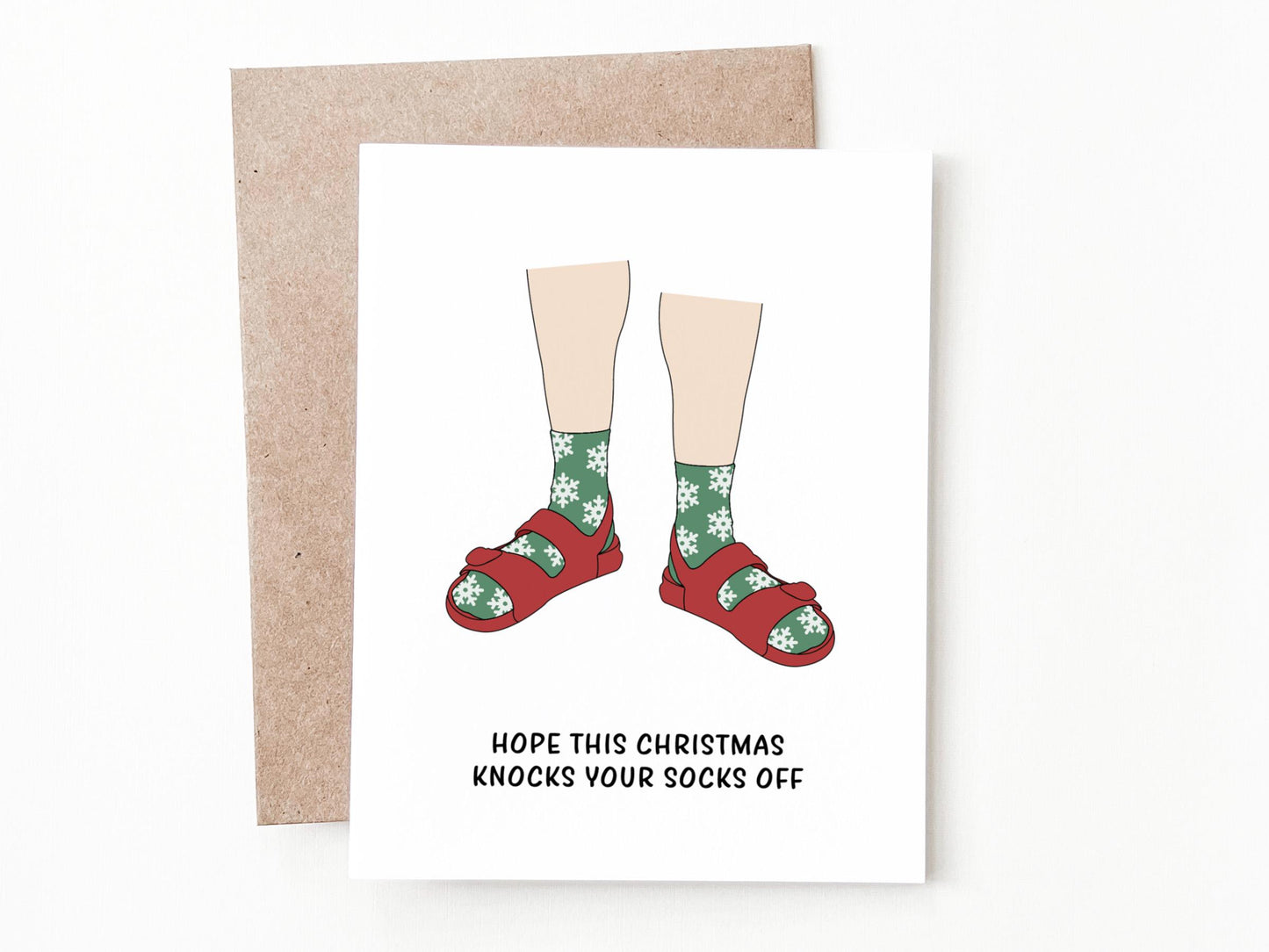 Christmas Socks Christmas Card | Funny Christmas Cards – Nine Two Design